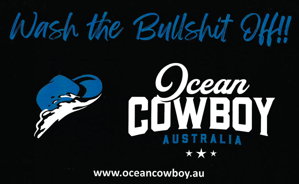 Ocean Cowboy - WTBO Blue Sticker – Ocean Cowboy Australia