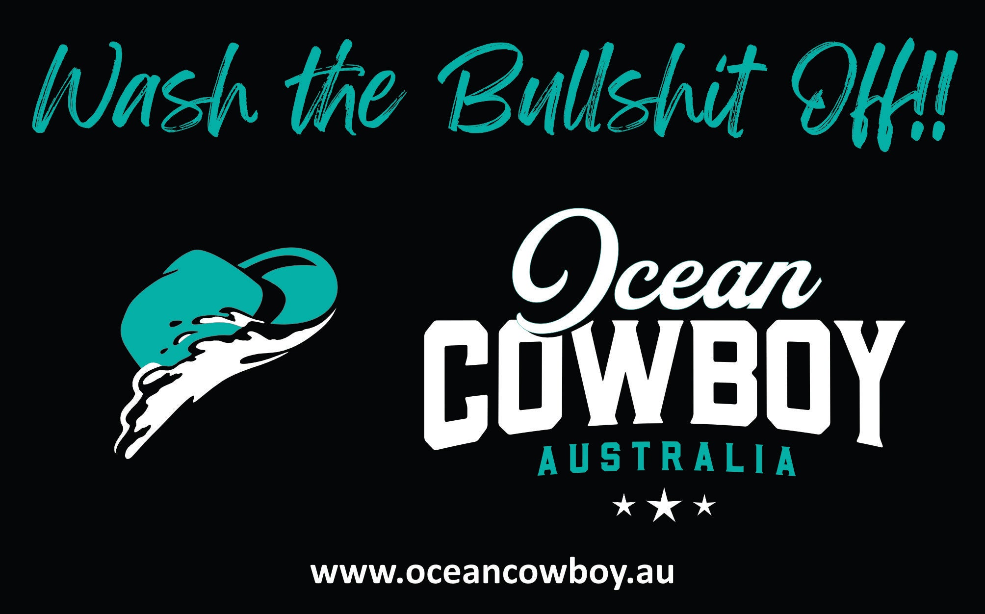 Ocean Cowboy - WTBO Teal Sticker – Ocean Cowboy Australia